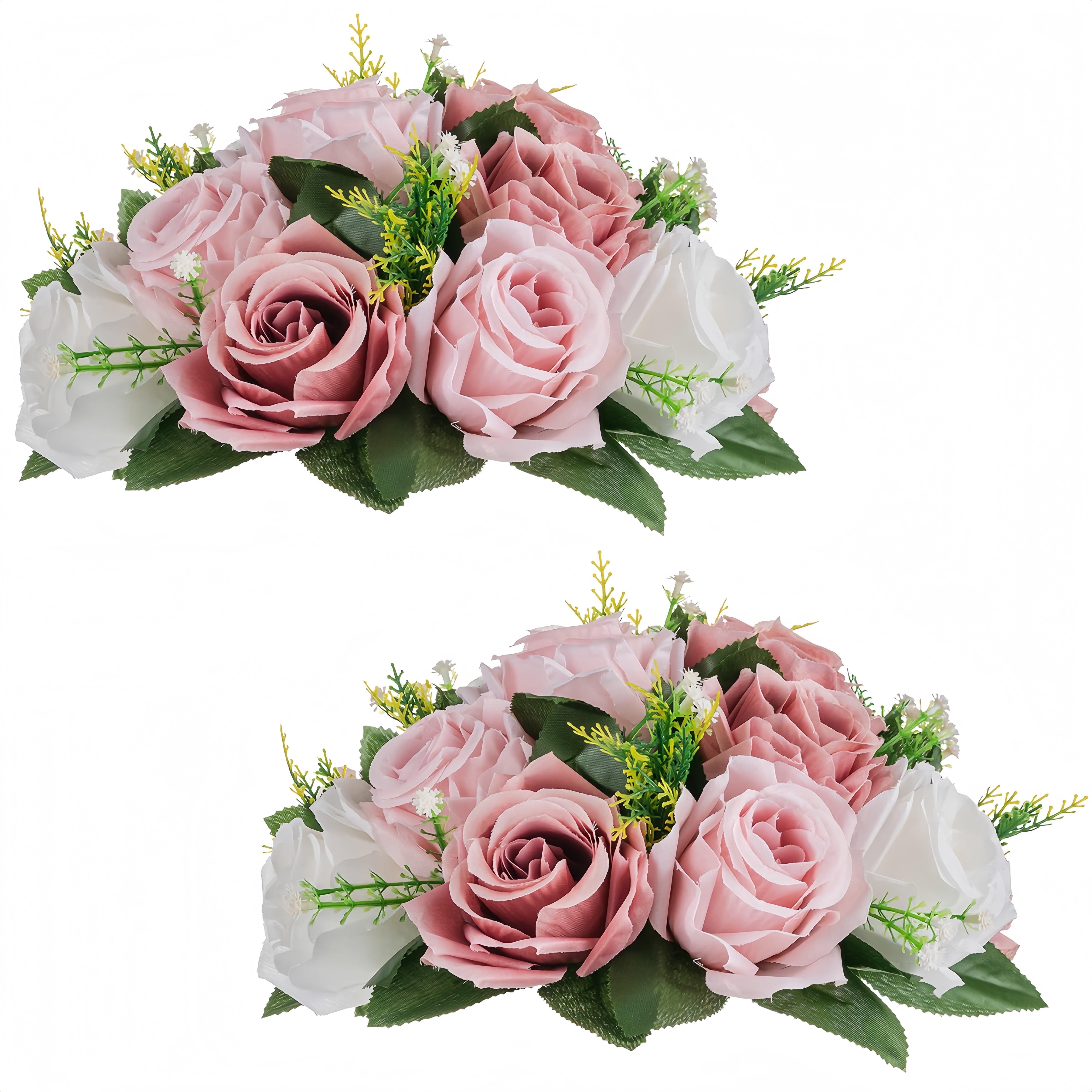 Flower Balls Wedding Rose Centerpieces, BAKIBO 2 Pcs Fake Flowers ...