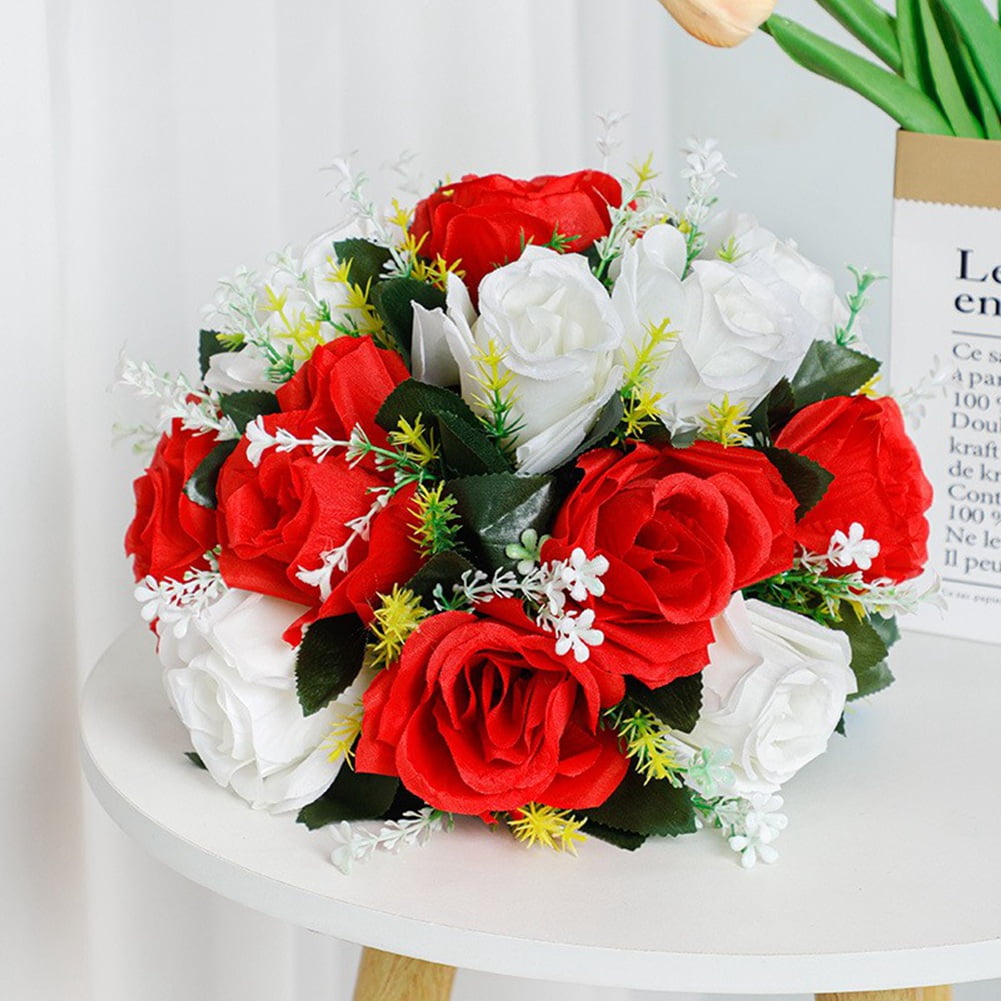 Flower Balls Wedding Rose Centerpieces: Fake Flowers Kissing Balls ...