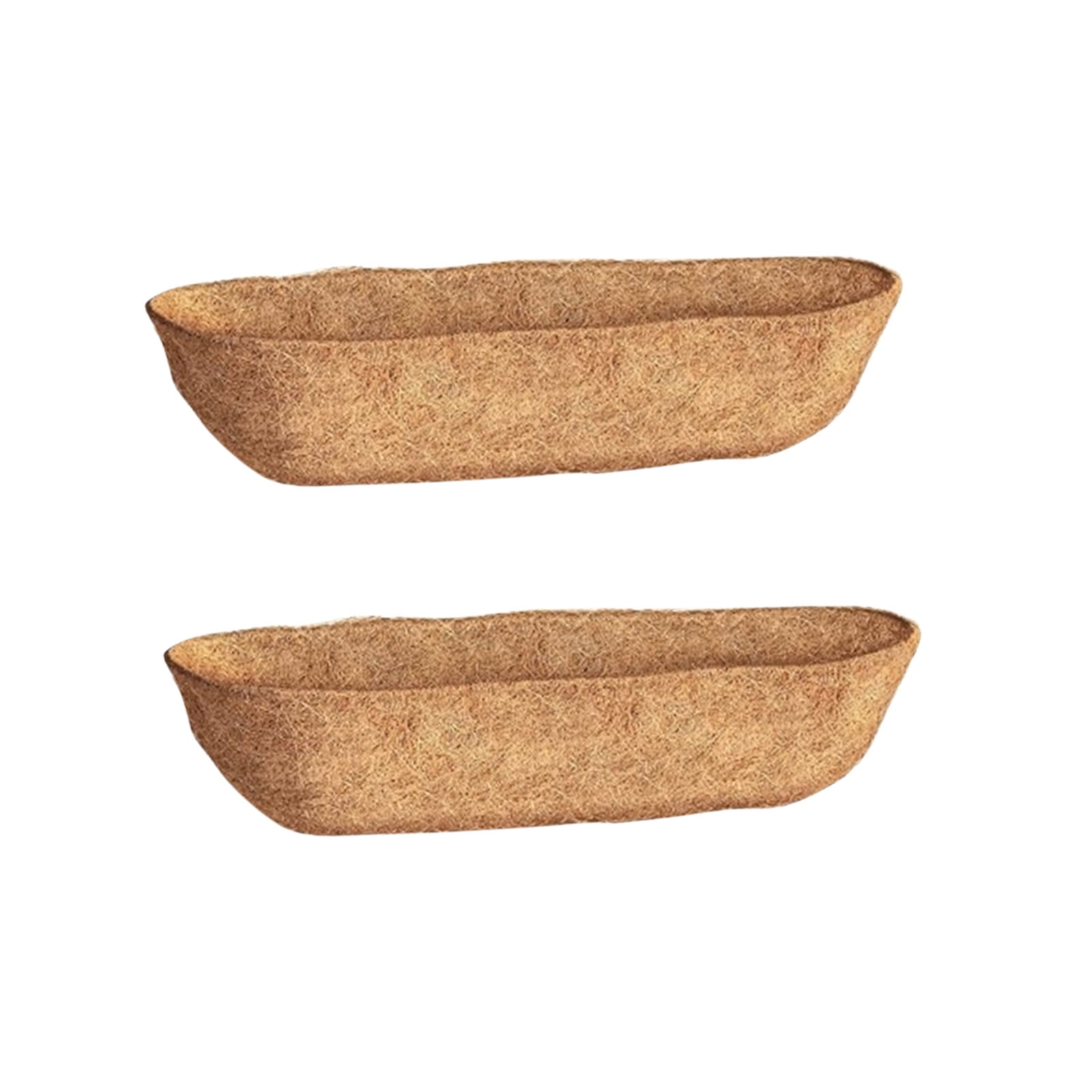 Flower Basket 2 Pack Channeled Cocoa Liners, Natural Coconuts Coir, For ...