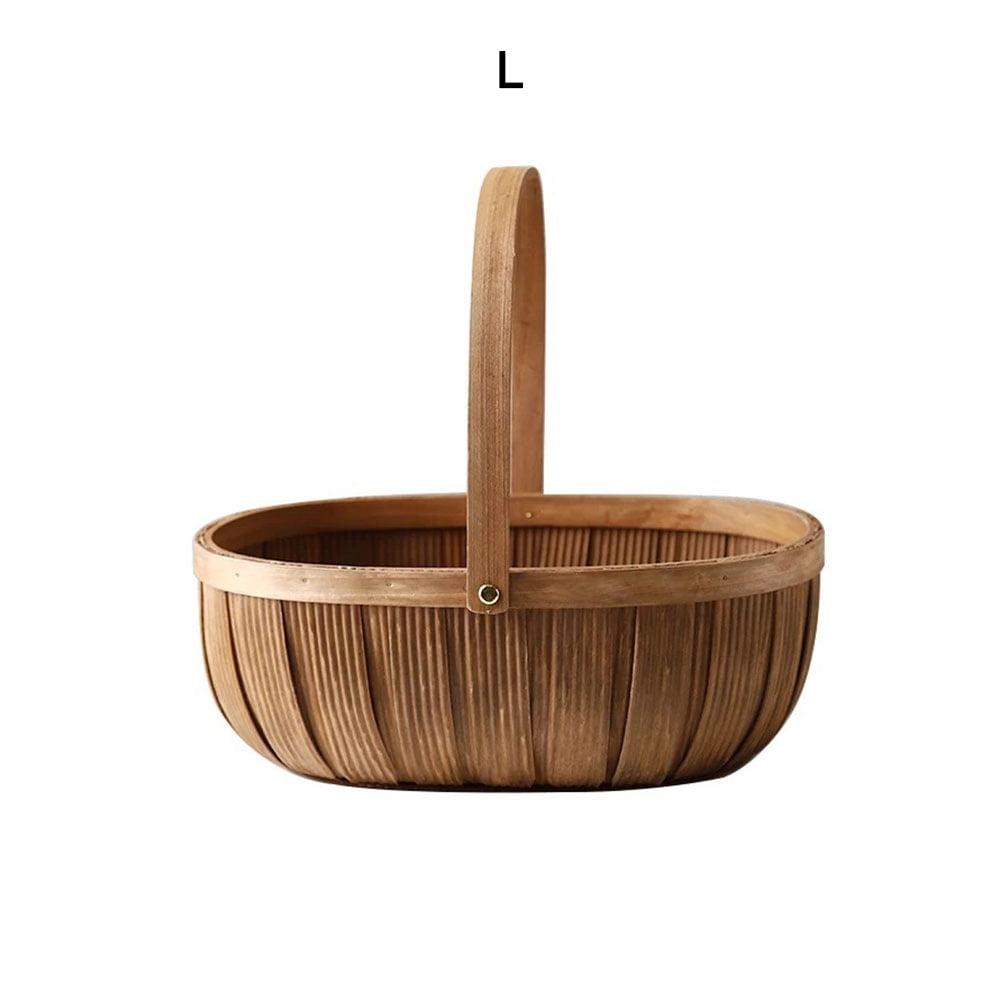 Flower Basket Empty Oval Woven Box Big Storage for Fruit Break Basket ...