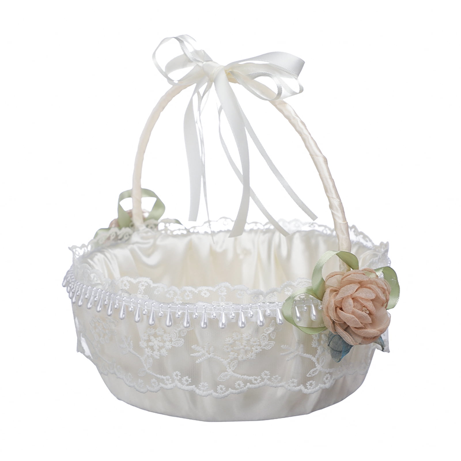 Flower Basket Rustic Wedding Basket Wedding Treats Basket Lace Western ...