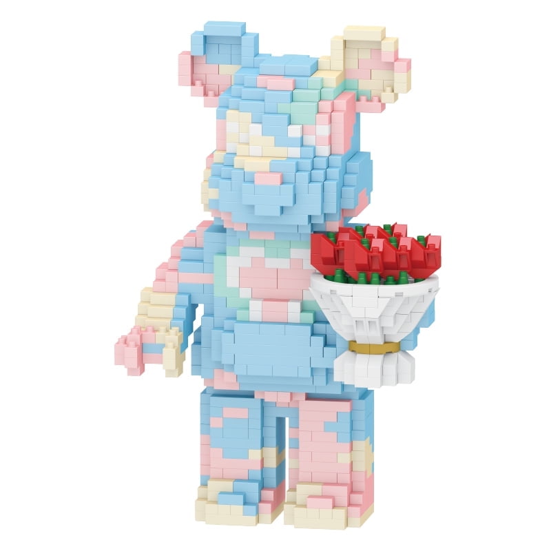 Flower Bear Building Blocks Kit - Creative Game of 3D Bear Building ...