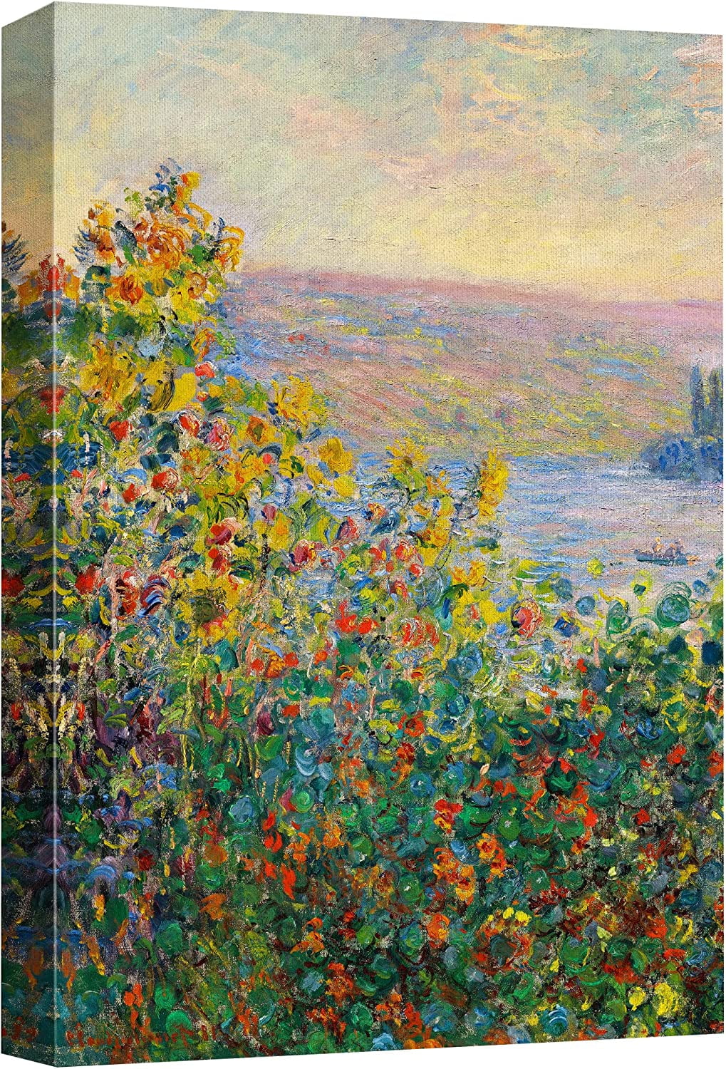 Flower Beds at theuil by Claude Monet - Canvas Print Wall Art Famous ...