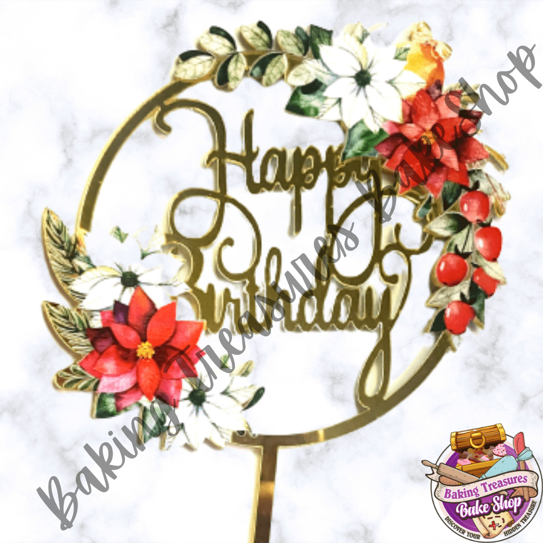 Flower Birthday Cake Topper #11* - Walmart.com
