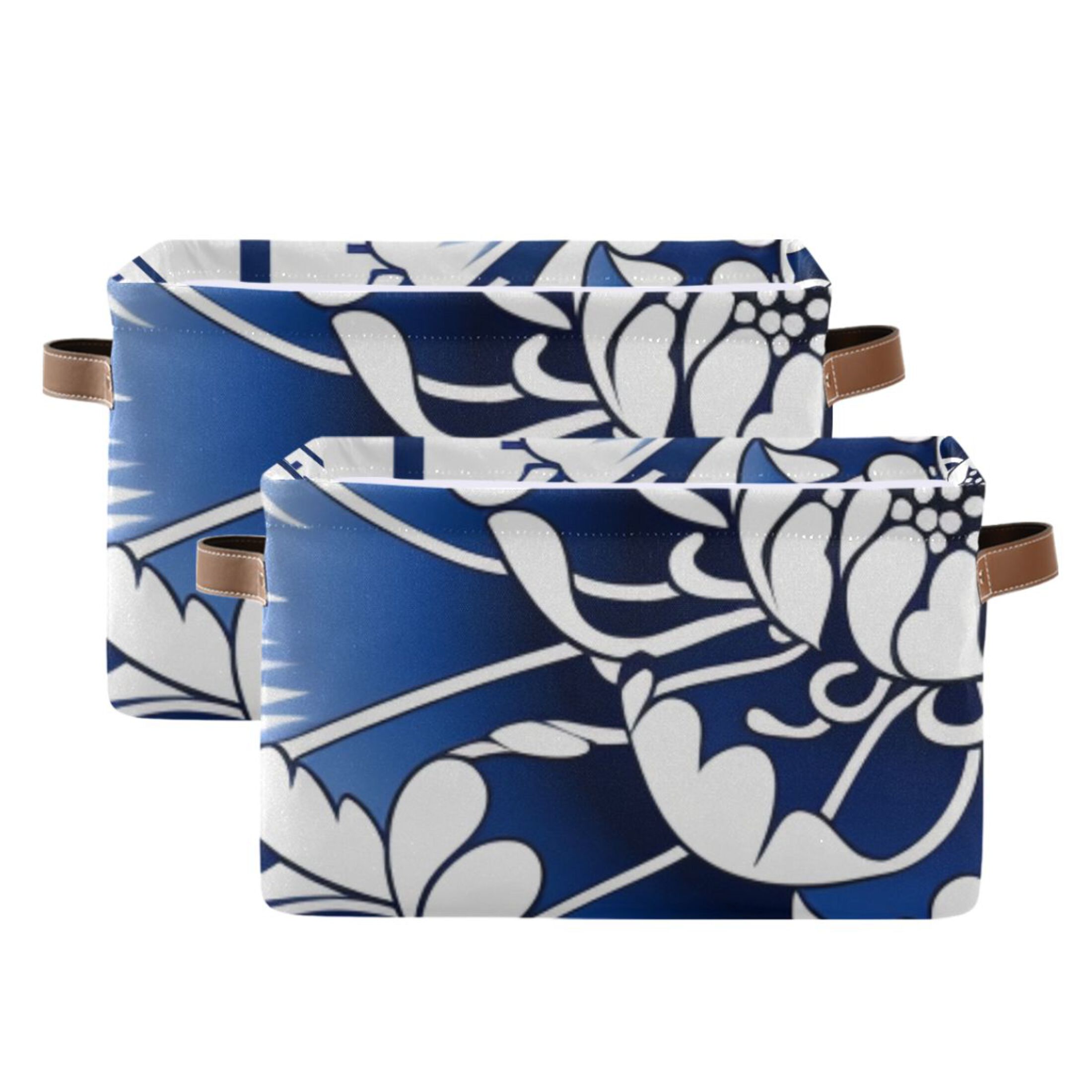 Flower Blooming Storage Basket Large Foldable Storage Bin Laundry Baskets Toys Box Book Foldable ...