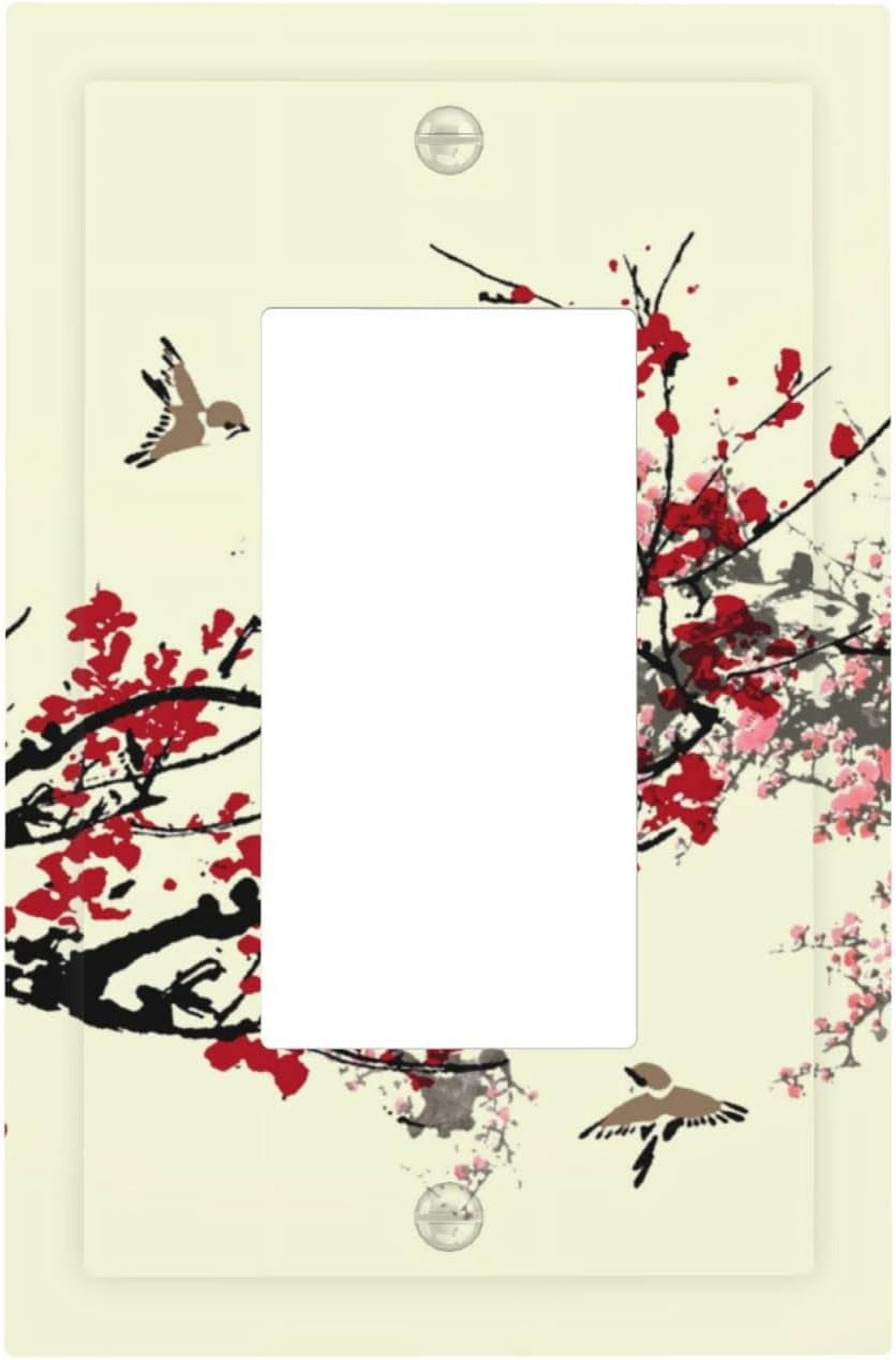 Flower Blossom 1 Gang Rocker/Decora Outlet Light Switch Wall Plate ...