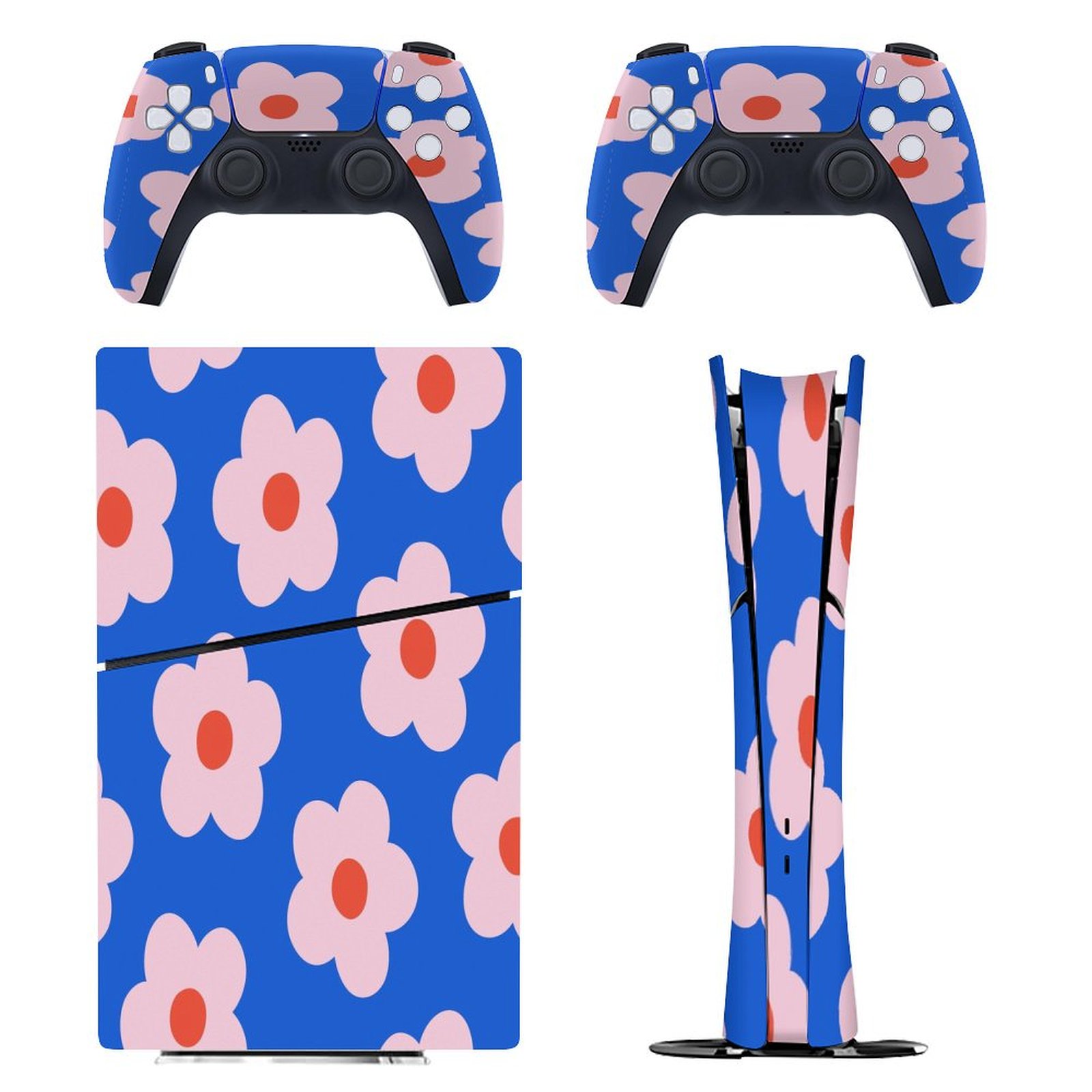 Flower, Blue Background PS5/PS5 Slim Digital Disc Skin Sticker For ...