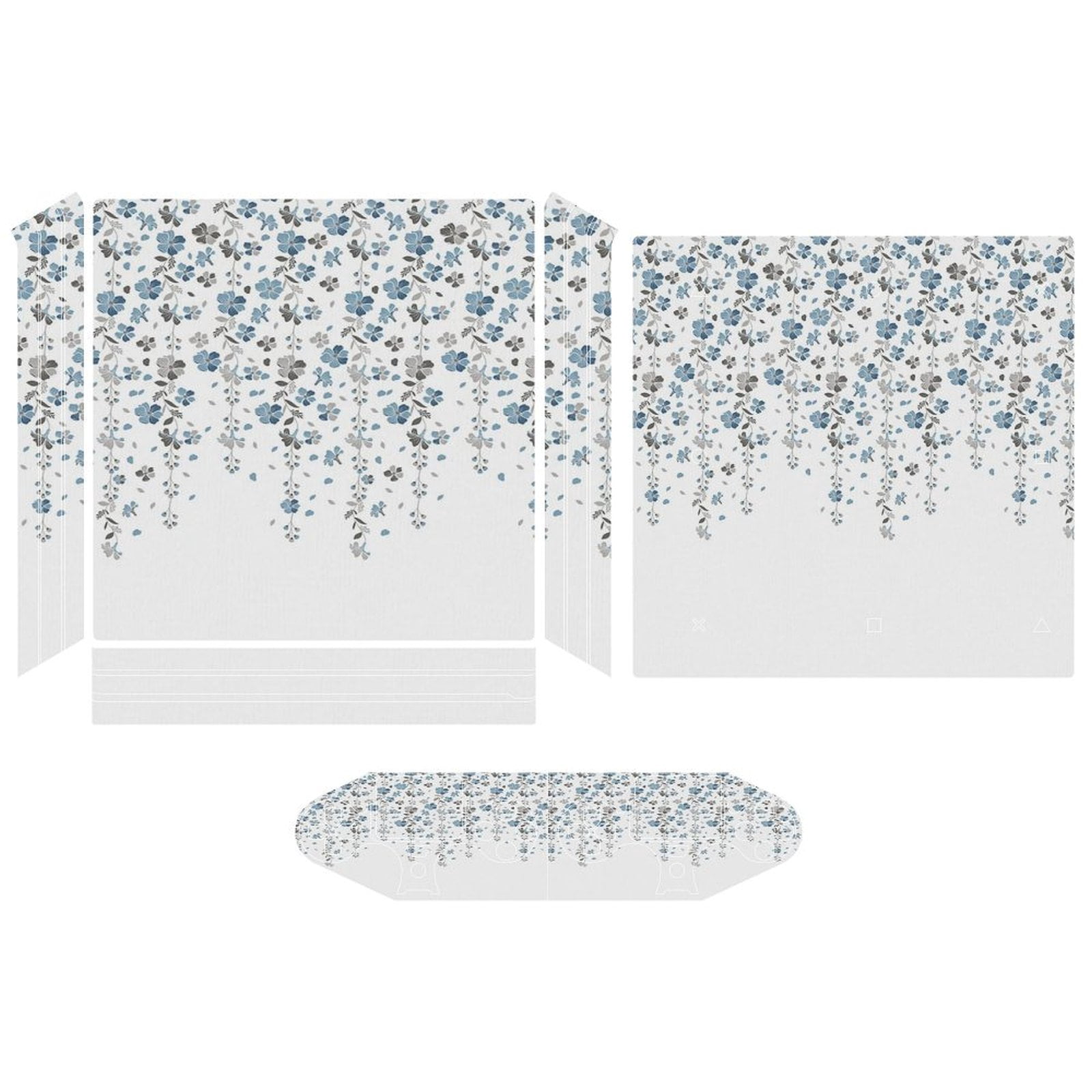 Flower Blue Grey Cherry Blossoms PS4/PS4 Pro/PS4 Slim Skin Sticker For ...