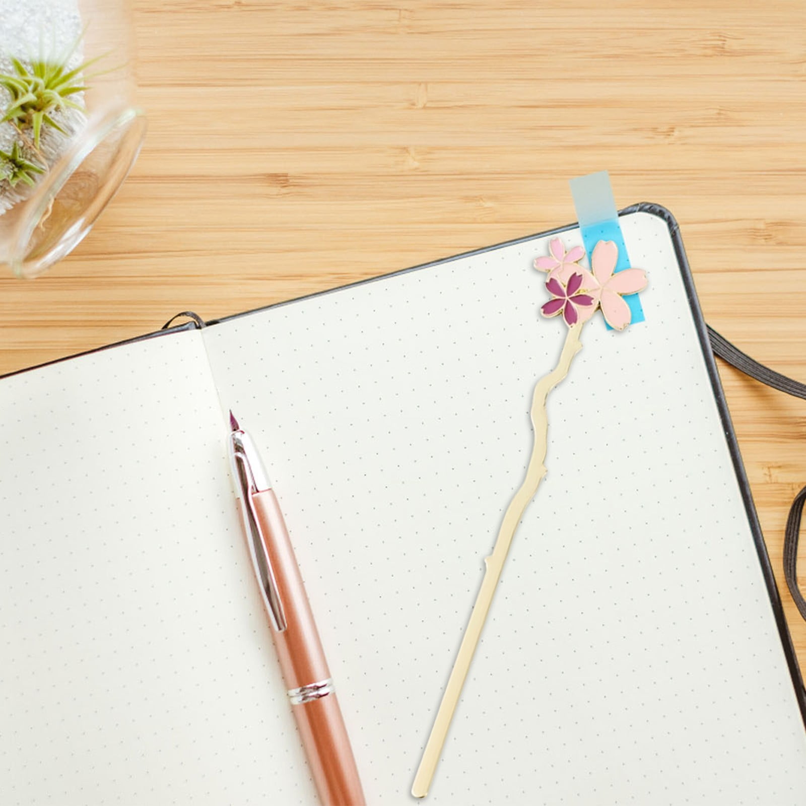 Flower Bookmark, Metal Bookmarks with Chain, Exquisite Flower Metal ...