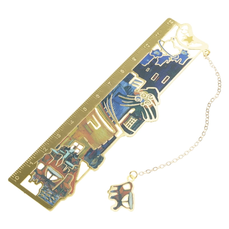 Flower Bookmarks Hollow Metal Bookmarks with Chain Pendant Book Marker ...