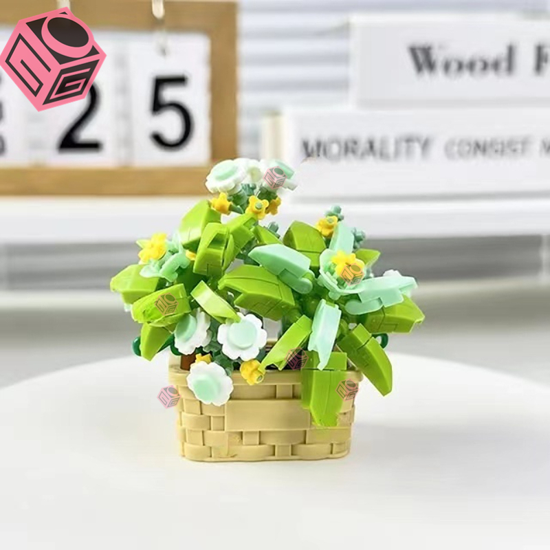 Flower Bouquet Building Blocks Rose Sunflower Succulents Bonsai Garden ...