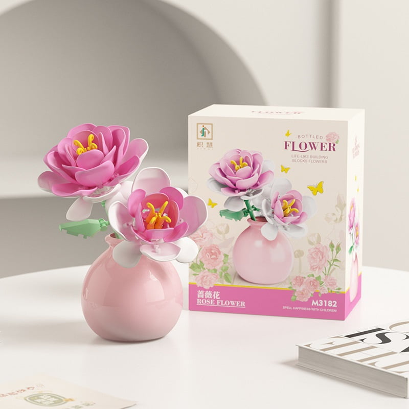 Flower Bouquet Building Blocks Set - Unique Gift for Her or Him, Mini ...