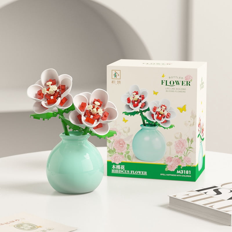 Flower Bouquet Building Blocks Set - Unique Gift for Her or Him, Mini ...