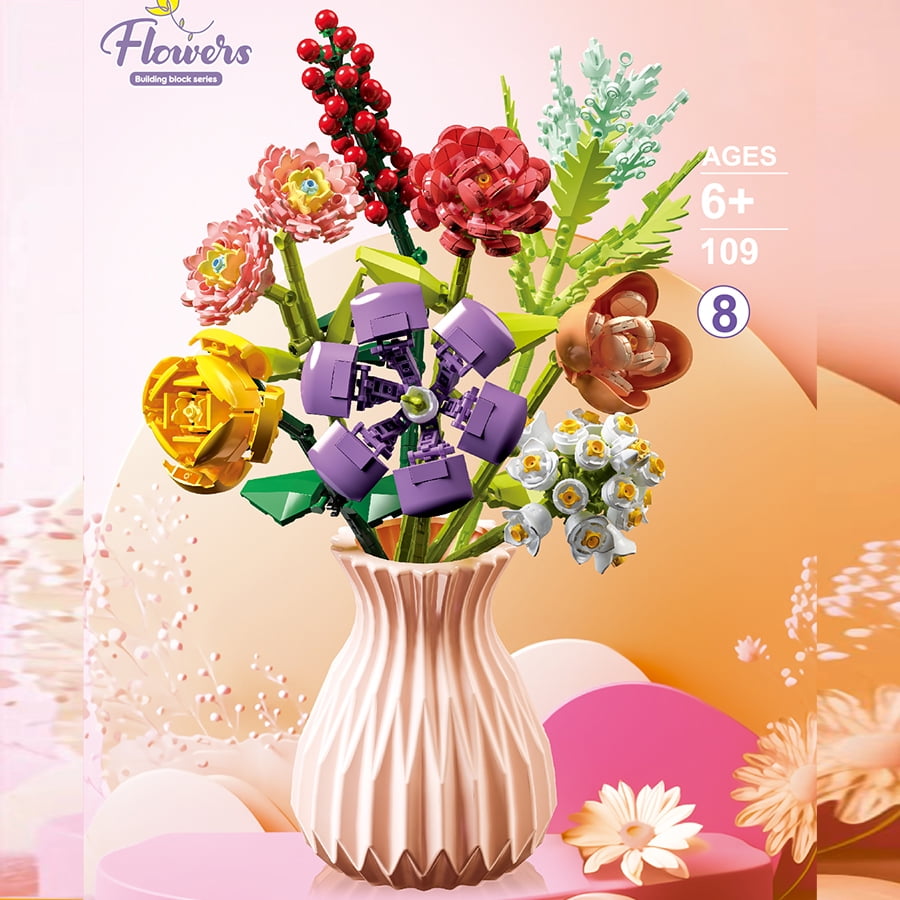 Flower Bouquet Building blocks Eternal Flower Rose Sunflower Plant ...