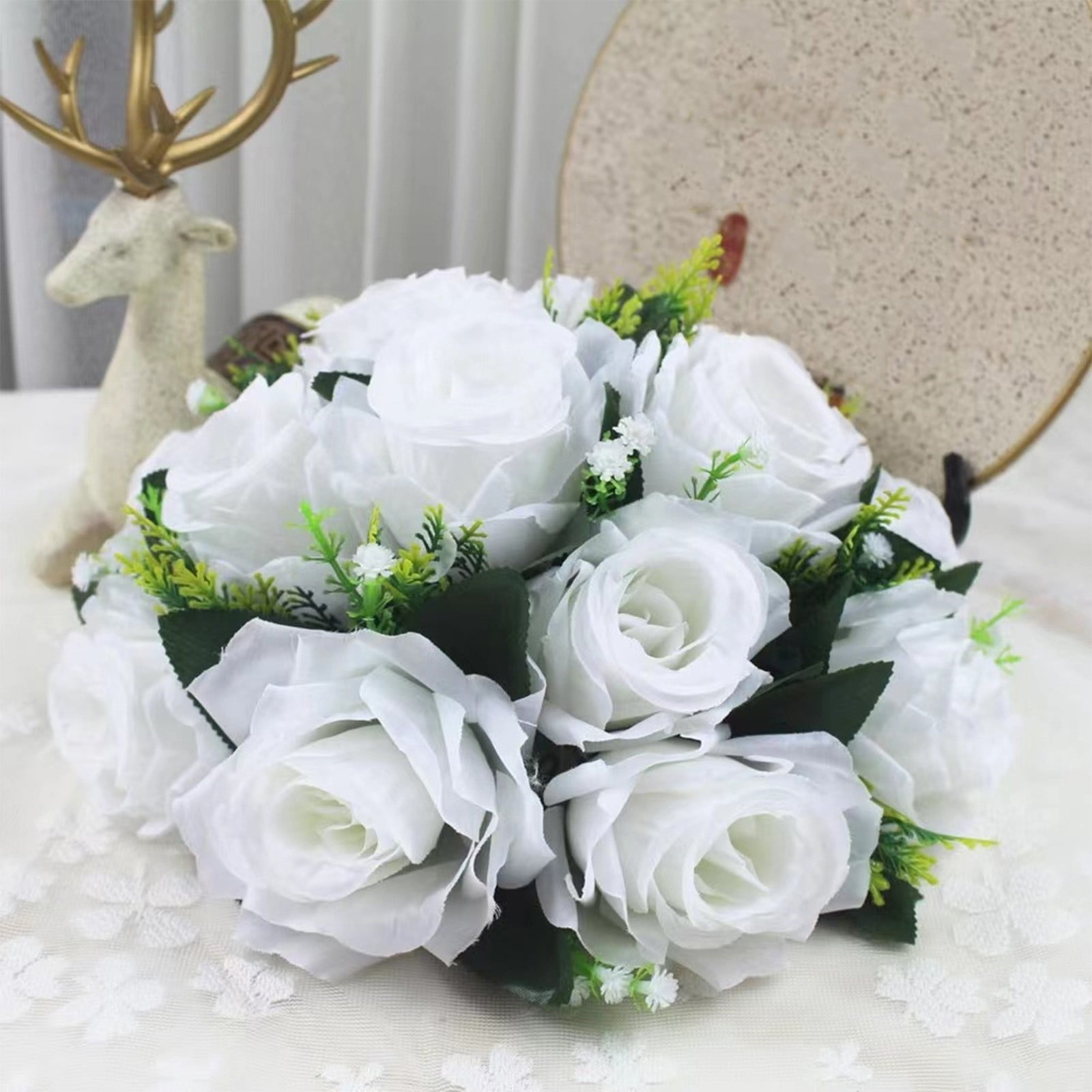 Flower Bouquet Hemispherical Artificial Bouquet Table Sweet Color Rose ...