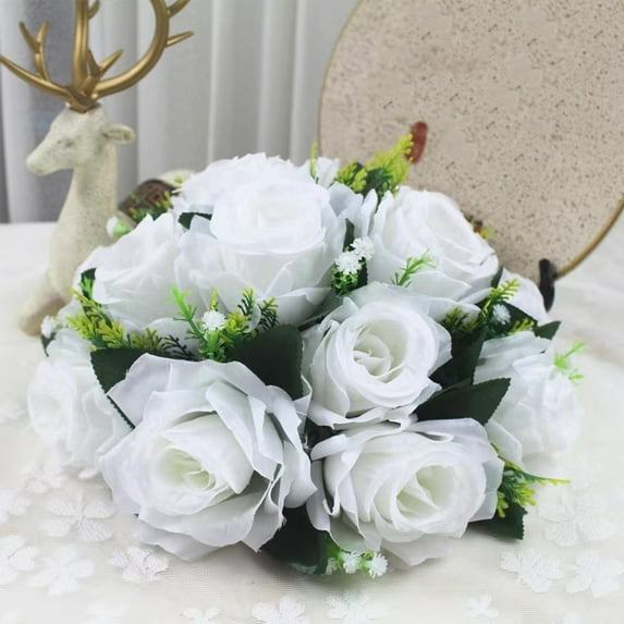 Flower Bouquet Hemispherical Artificial Bouquet Table Sweet Color Rose ...