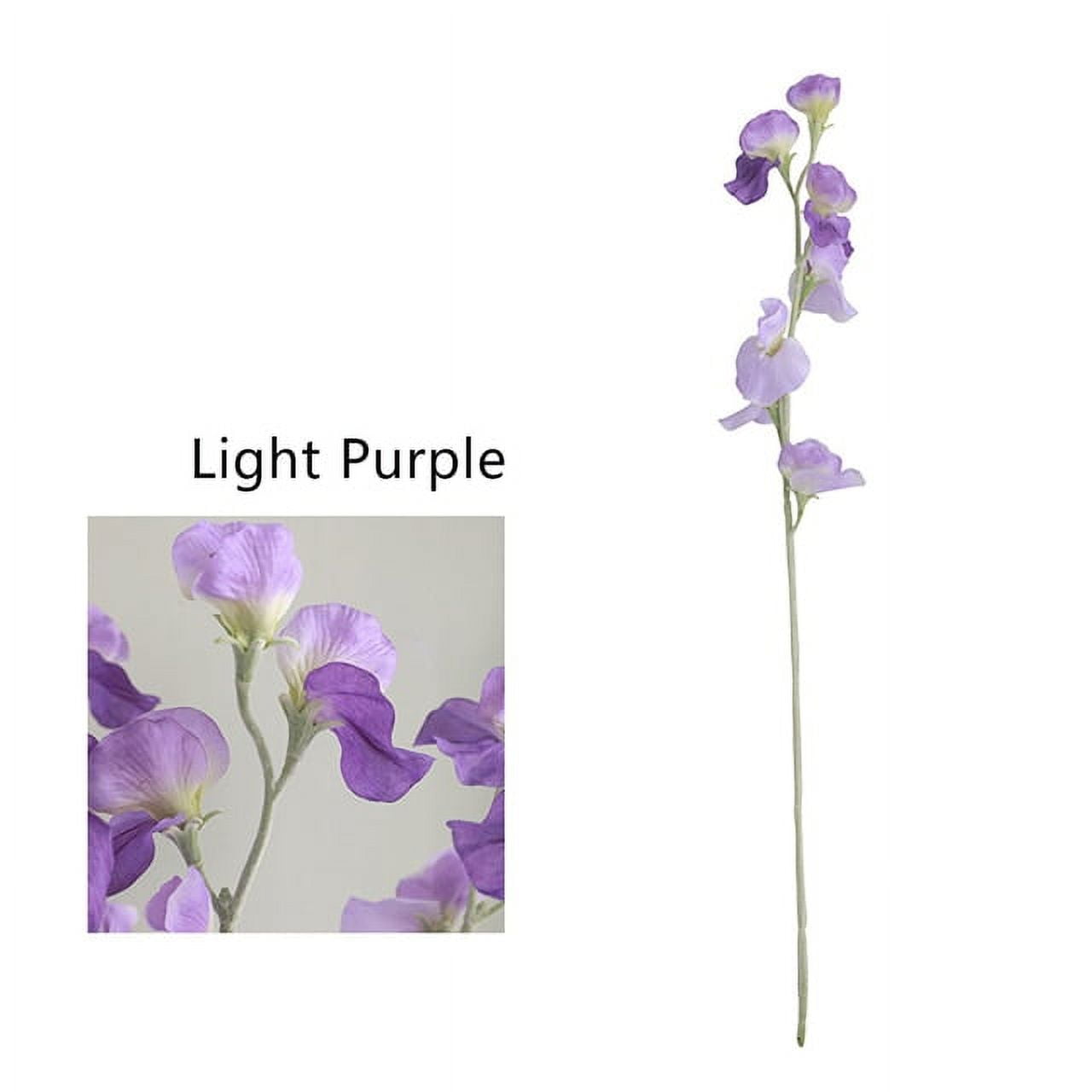 Flower Bouquet Silk Sweet Pea Fake Flowers Artificial Plant Decorative ...