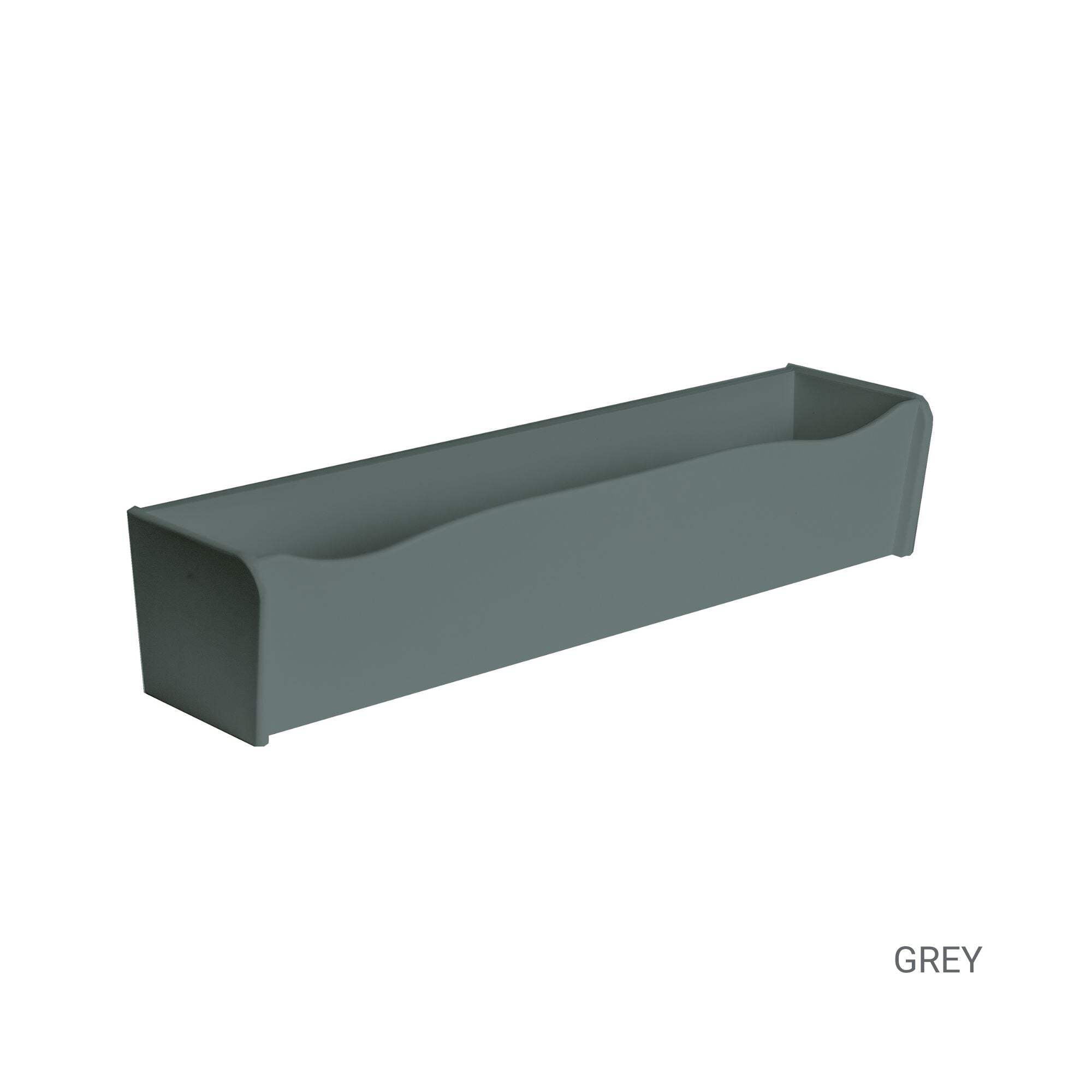 Flower Box 24" x 6" x 5" Gray Polyethlene for Window Sills, Sheds, and ...