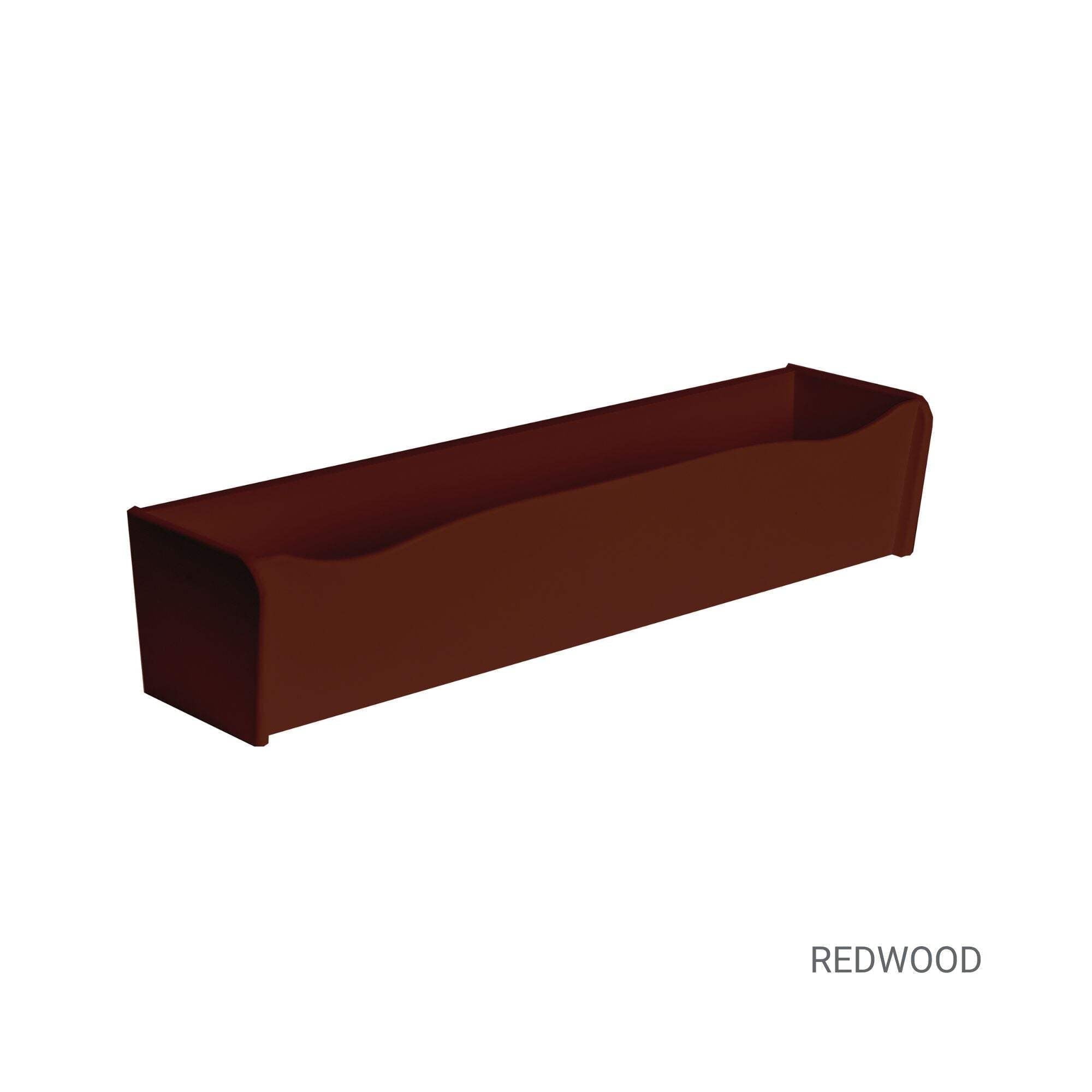 Flower Box 24" x 6" x 5" Redwood Polyethlene for Window Sills, Sheds ...