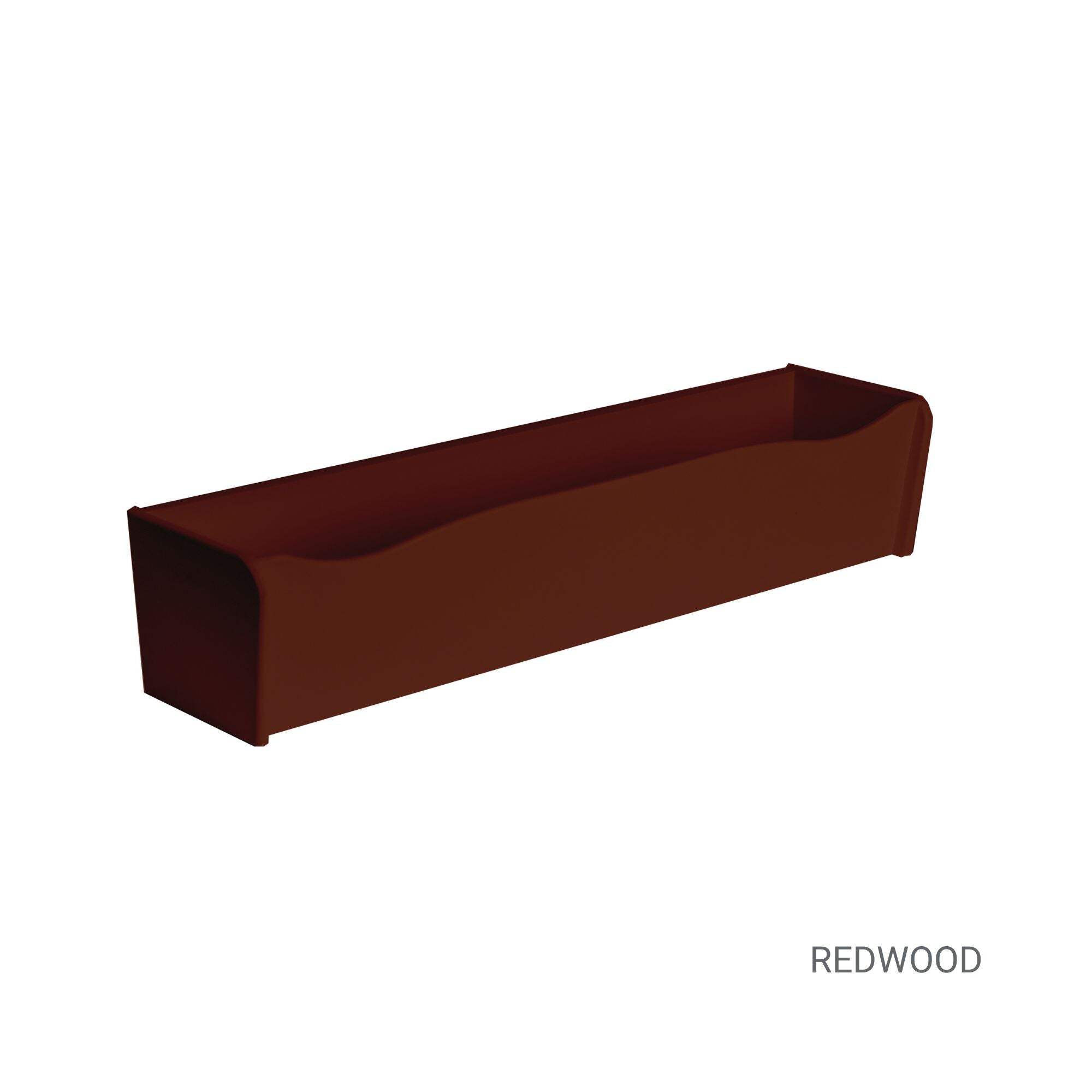 Flower Box 24" x 6" x 5" Redwood Polyethlene for Window Sills, Sheds ...