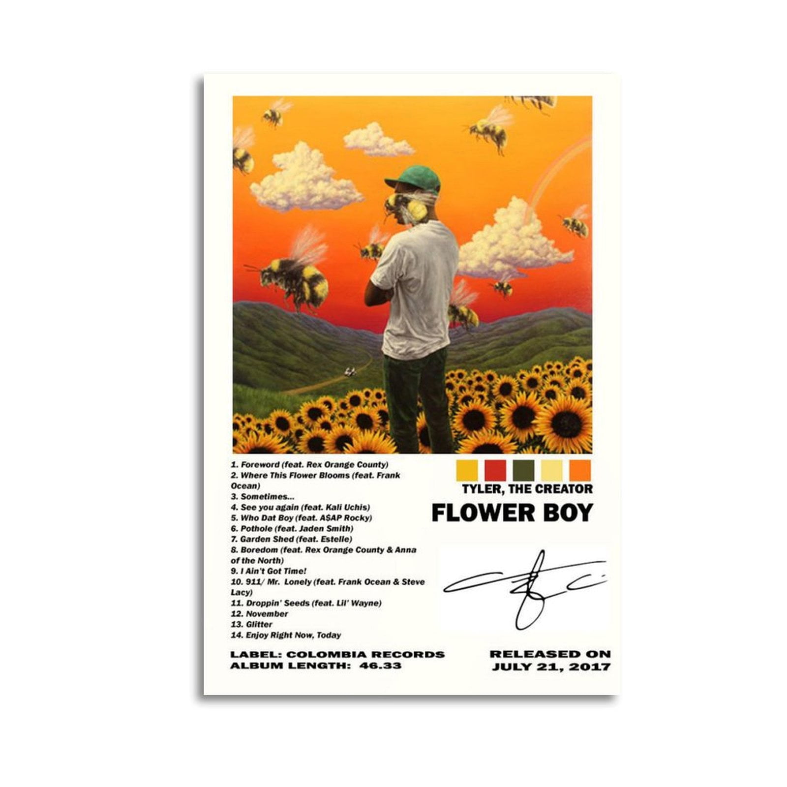 Flower Boy-Tyler，the Creator Poster Decoration Vibrant High-end Wall ...