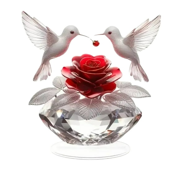 Flower Branch Bird Statue Figurine Sculpture Home Decors Tabletop ...