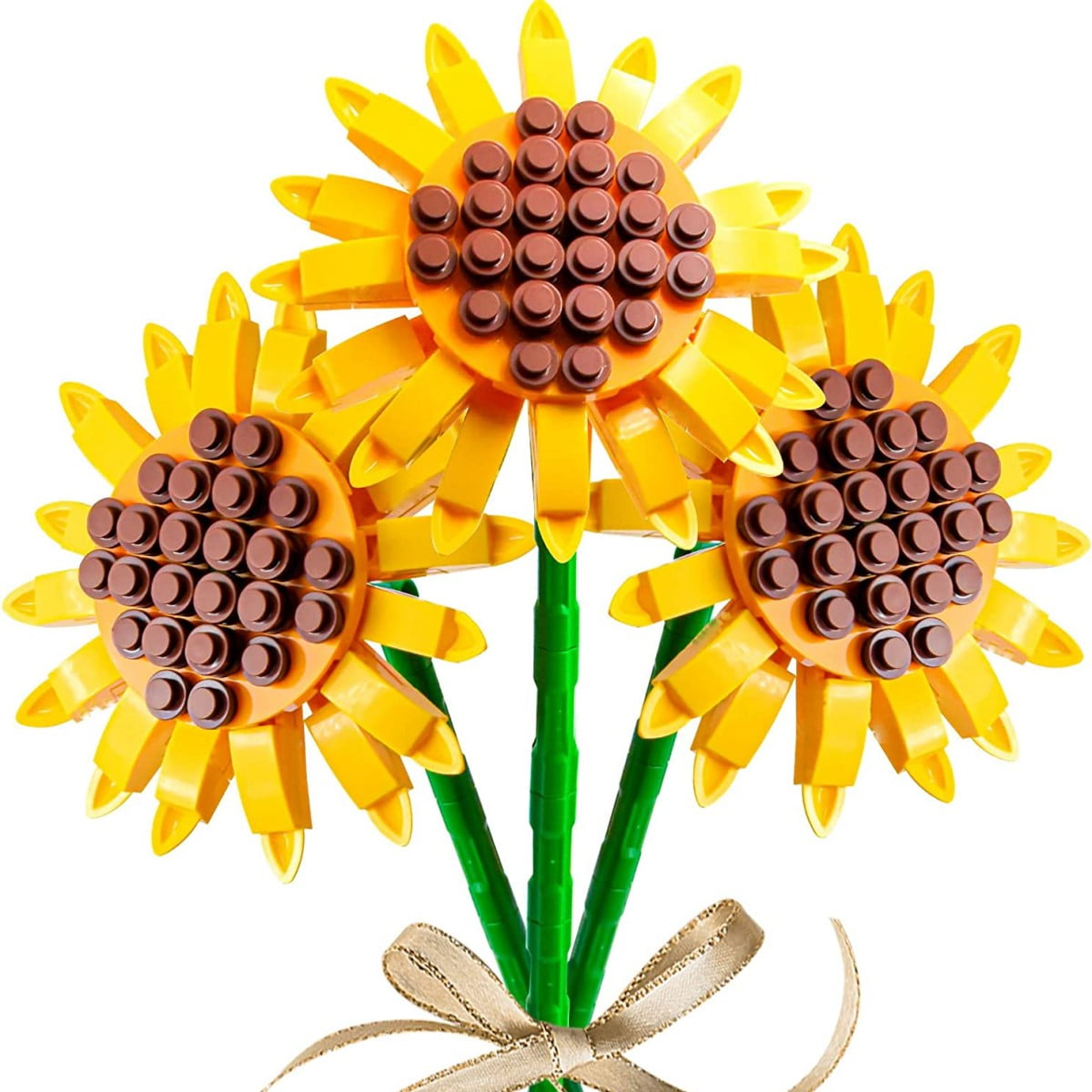 Flower Building Block Set Sunflower Bouquet Bonsai Eternal Flowers Toy ...