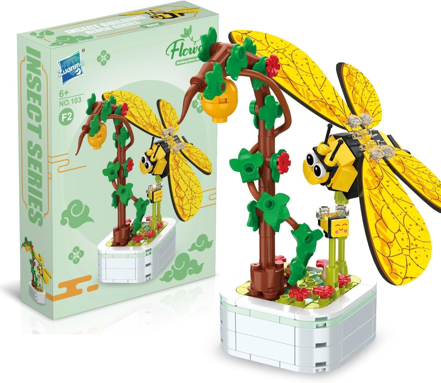 Flower Building Bouquet Set, Flower Building Toys, Building Blocks ...