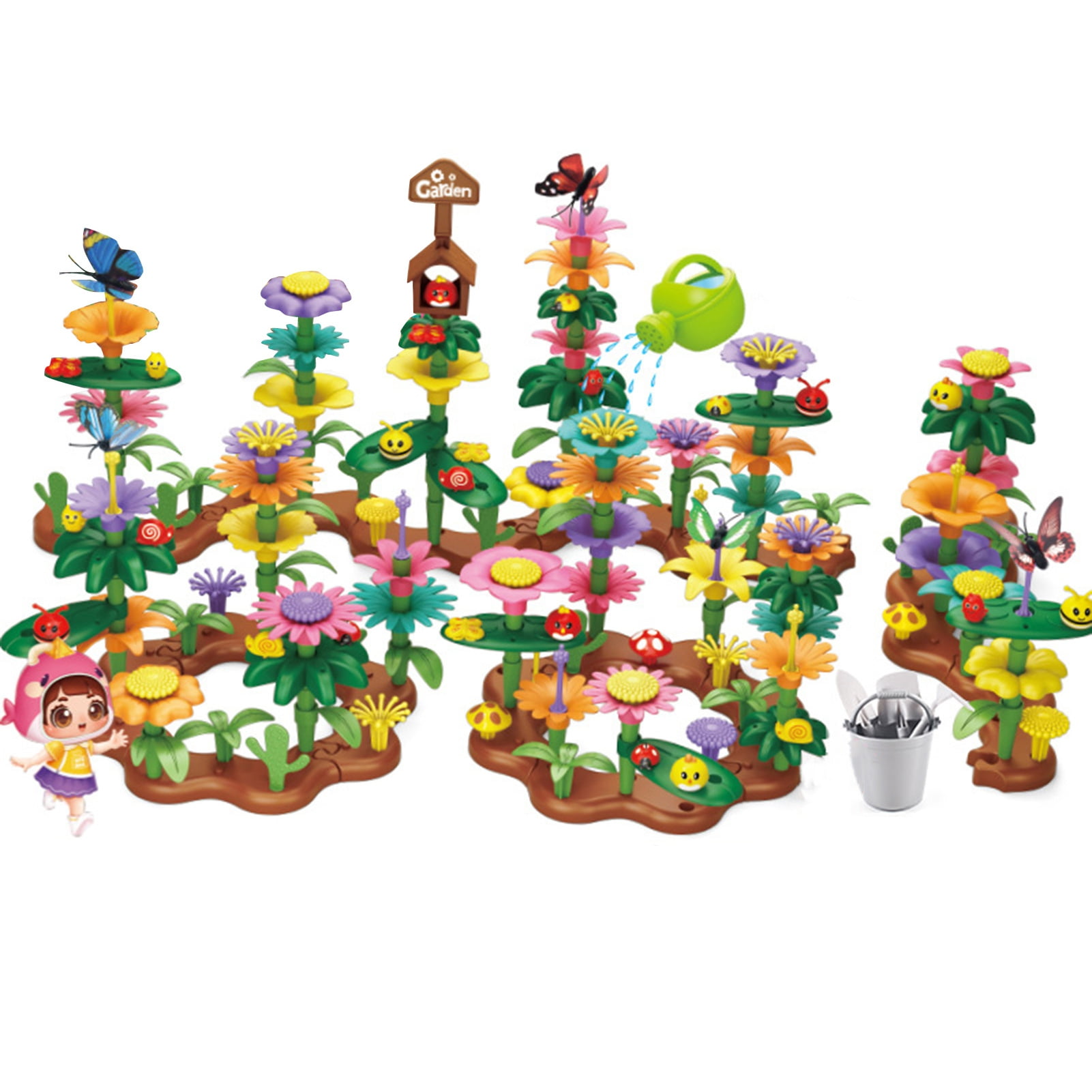 Flower Building Toys for Toddlers Flower Garden Building Set ...