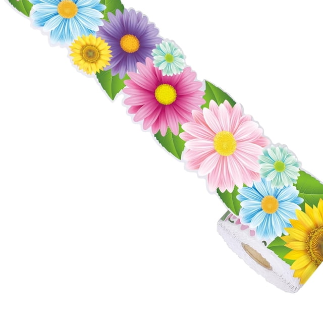Flower Bulletin Board Border Scalloped Border Sticker Bulletin Border ...