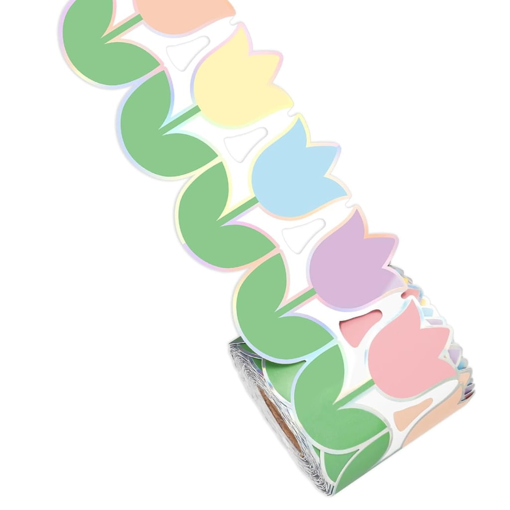 Flower Bulletin Board Border Scalloped Border Sticker Bulletin Border ...