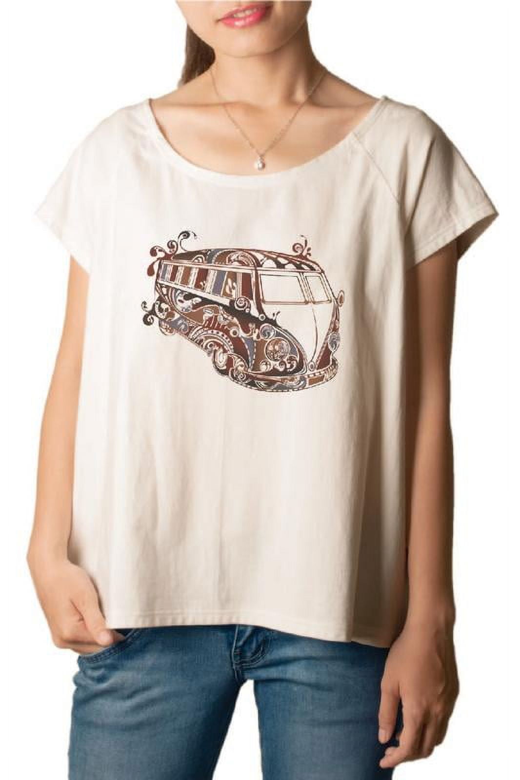 Flower Bus Printed 100% Cotton Fashion Plus Size T-shirt Tee WTS_01 2XL ...