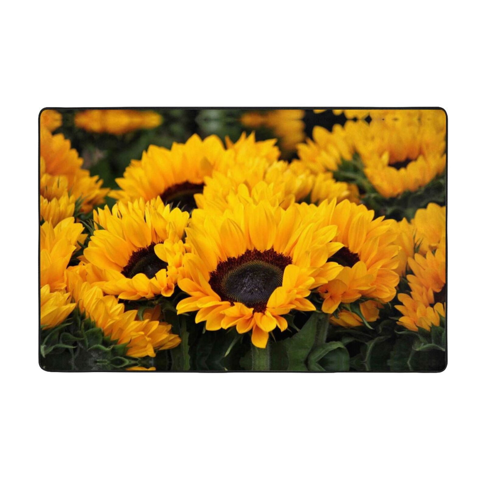 Flower Bush Sunflower Indoor Door Mat, Bedroom Rug & Carpets Entryway ...