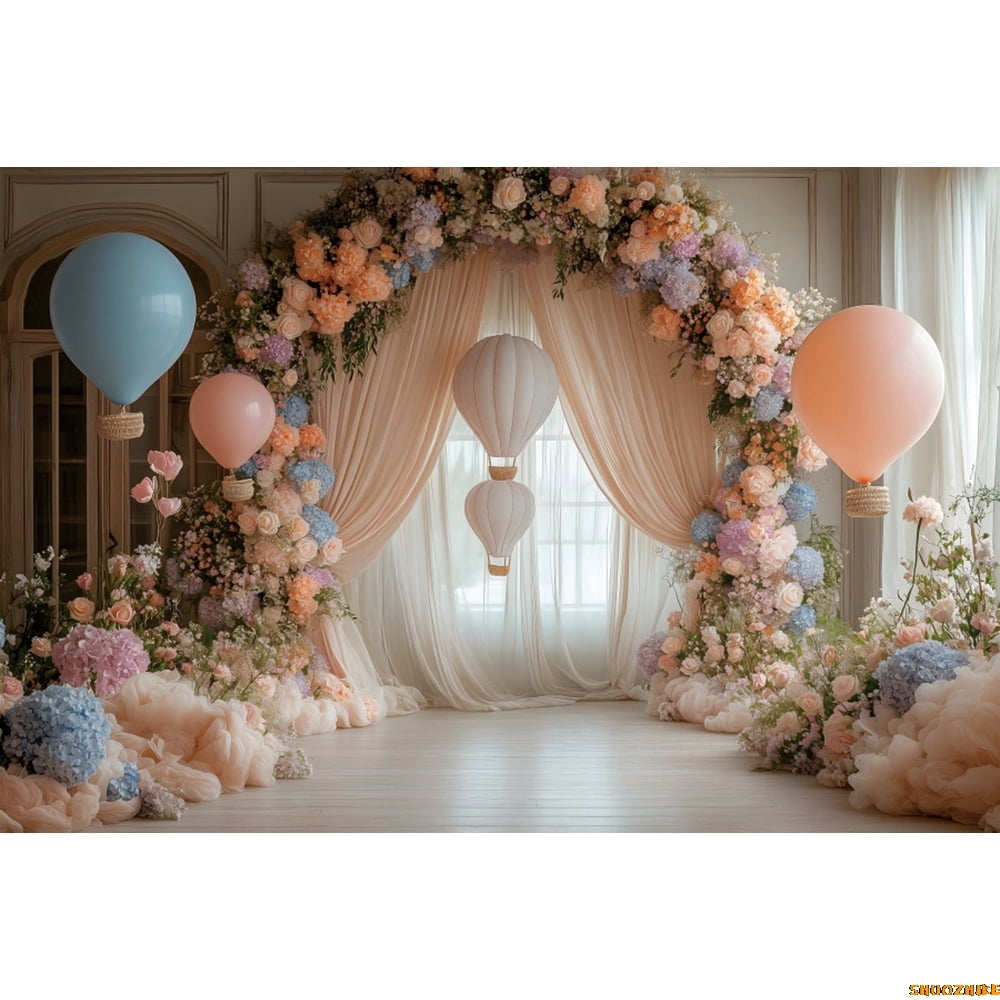 Flower Butterfly Balloon Backgrounds Custom Kids Adults Portrait ...