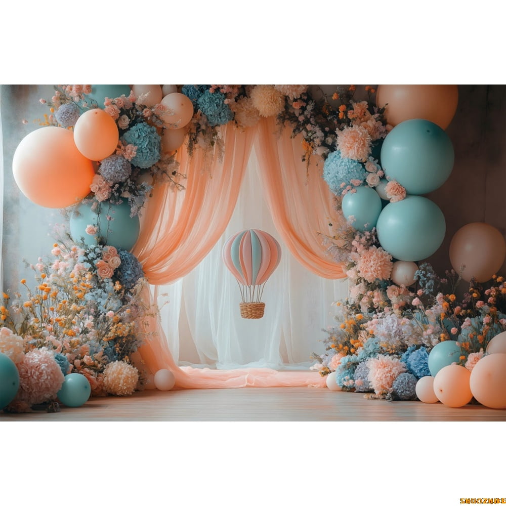 Flower Butterfly Balloon Backgrounds Custom Kids Adults Portrait ...