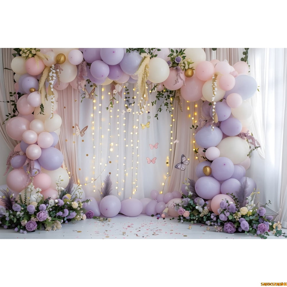 Flower Butterfly Balloon Backgrounds Custom Kids Adults Portrait ...