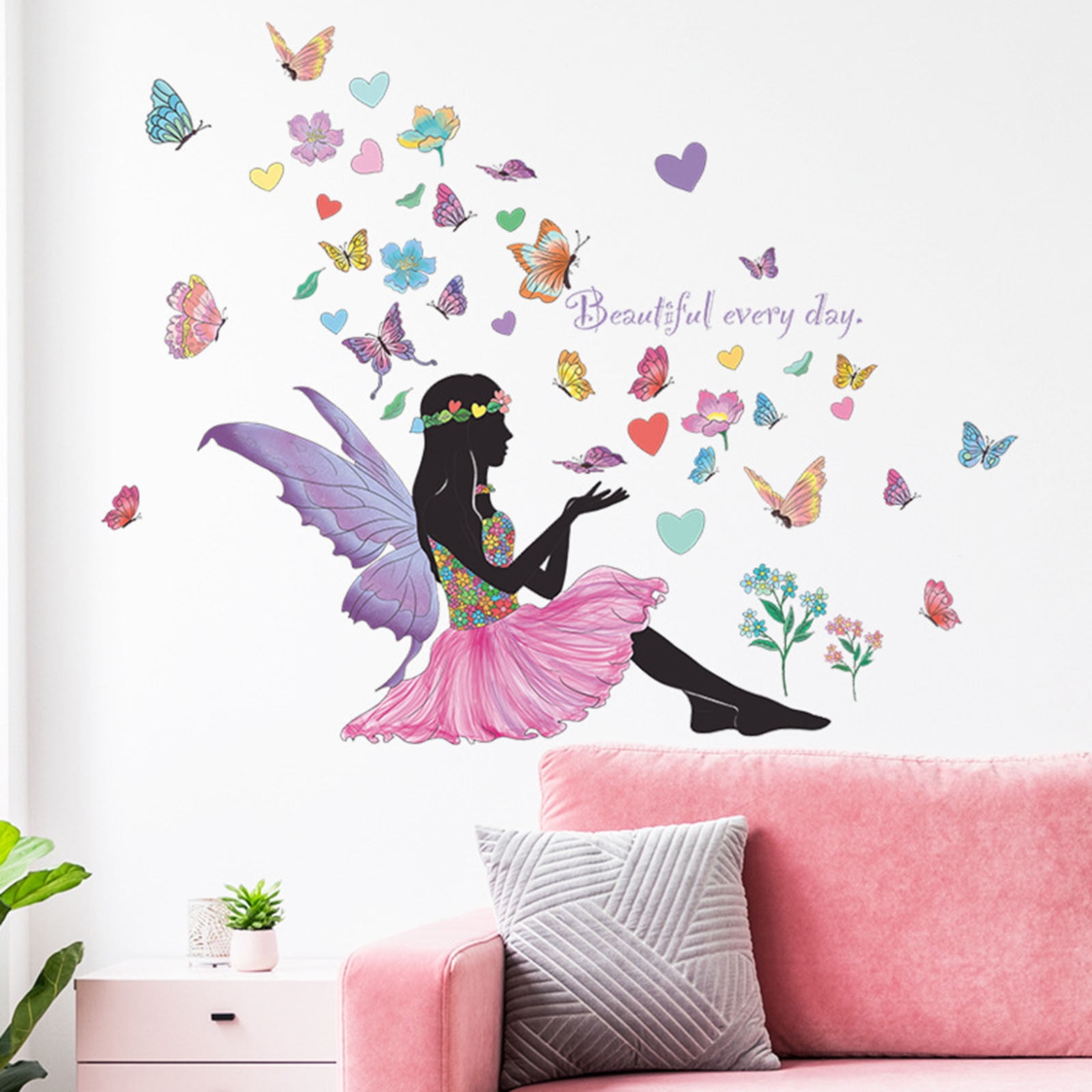 Flower Butterfly Fairy Princess Girl Playing Bedroom Living Room Porch ...