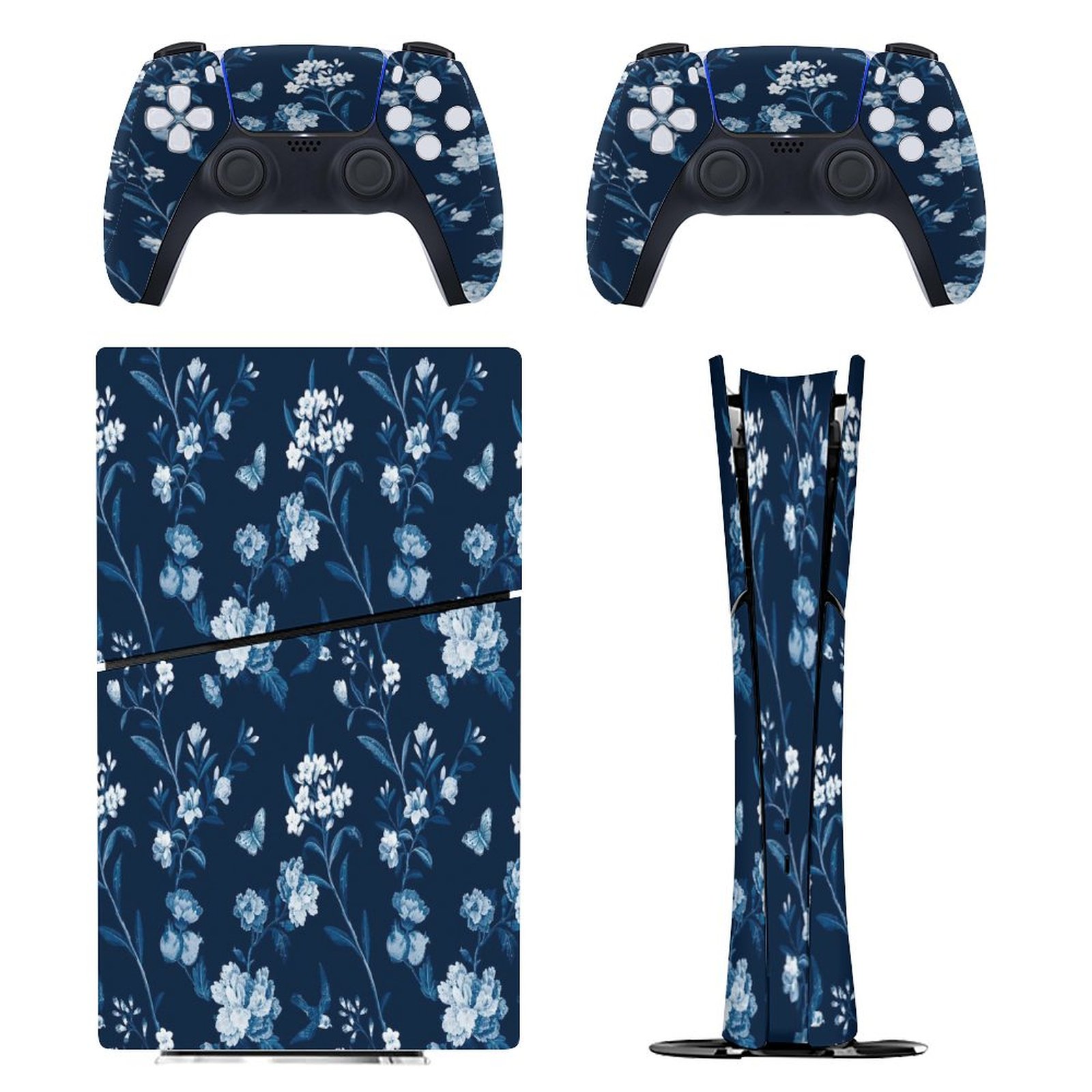 Flower Butterfly Pattern PS5/PS5 Slim Digital Disc Skin Sticker For ...