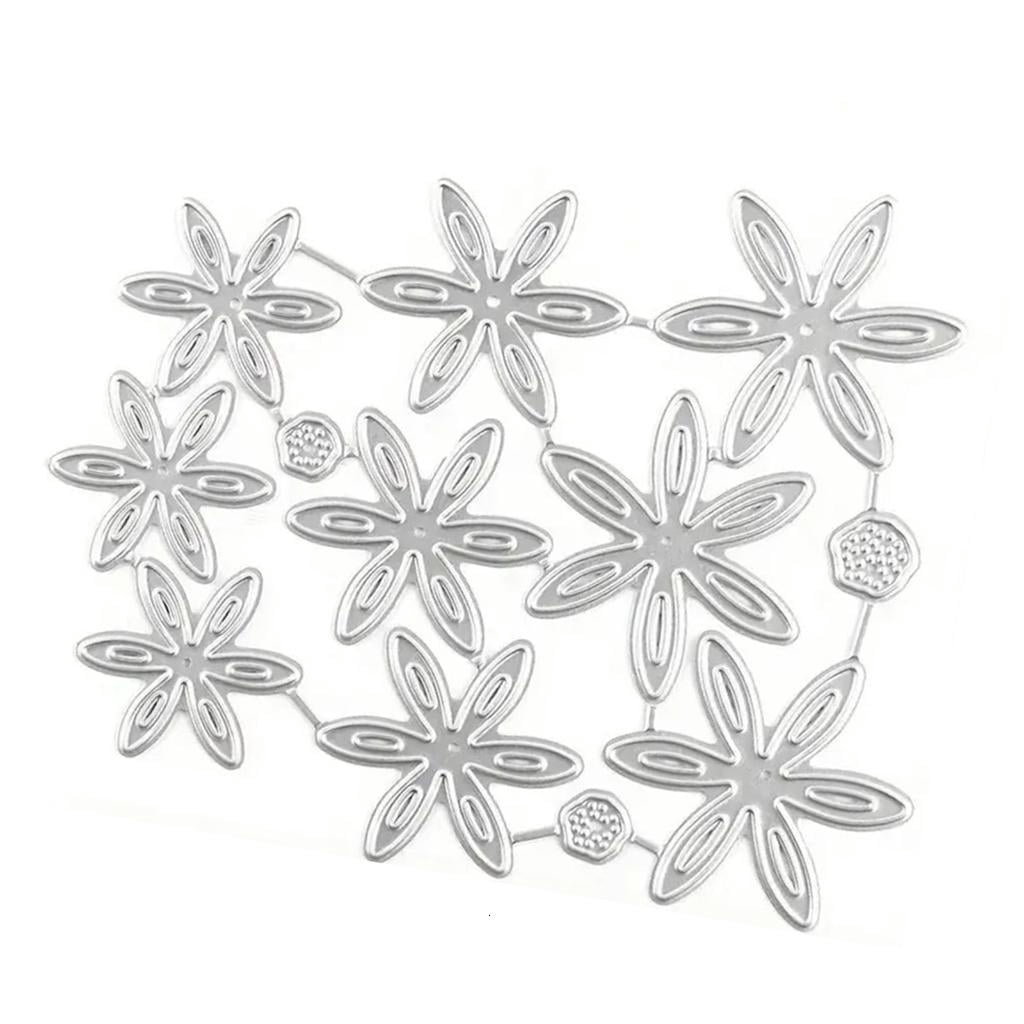 Flower Button Embossing Cutting Dies for Card Making Scrapbooking Paper ...