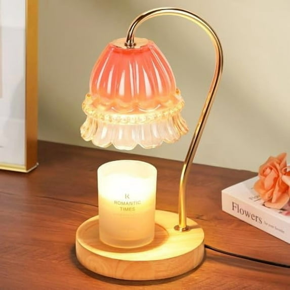 Flower Candle Warmer Lamp with Timer, Wax Warmer, Height Adjustable ...
