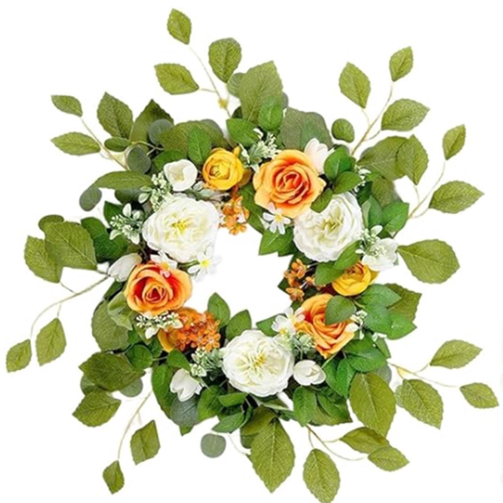 Flower Candle Wreath Handmade Spring Flower Ring, Decorative Candle ...