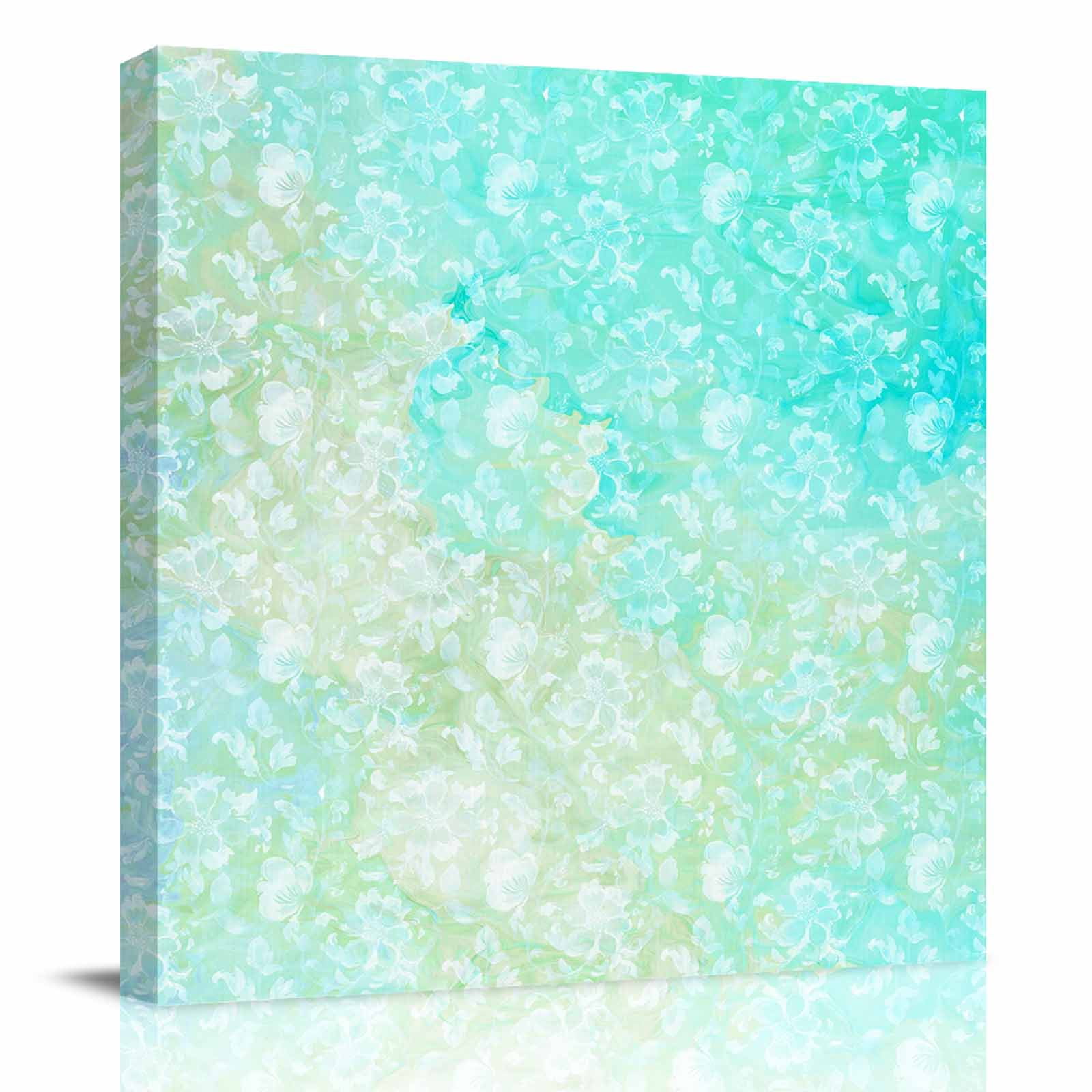 Flower Canvas Print Wall Art Ocean Bohemian Flowers Vintage Colorful ...