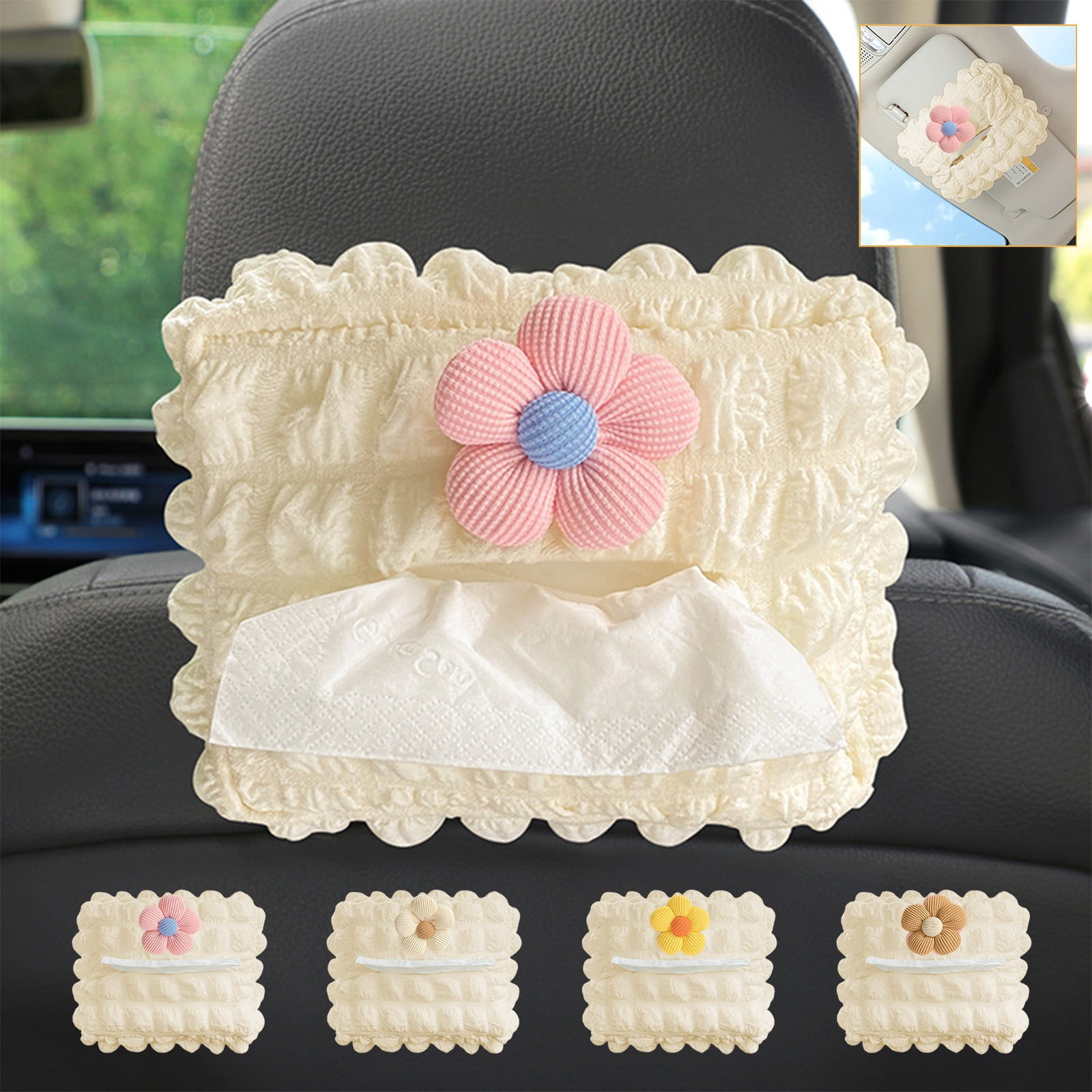 Flower Car Tissue Box, Small Drawer Organizer, Sturdy Plastic ...