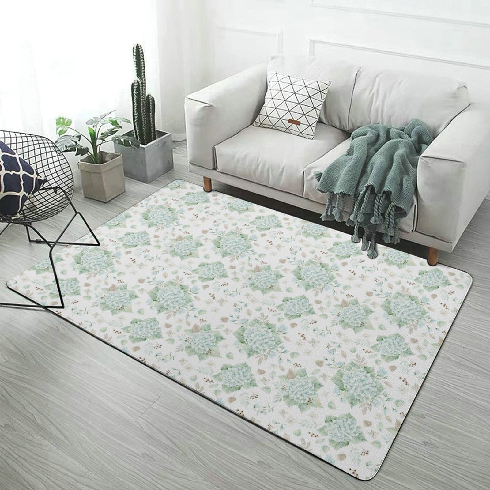 Flower Carpet Rug for Home Living Room Bedroom Sofa Doormat Decor Kids ...