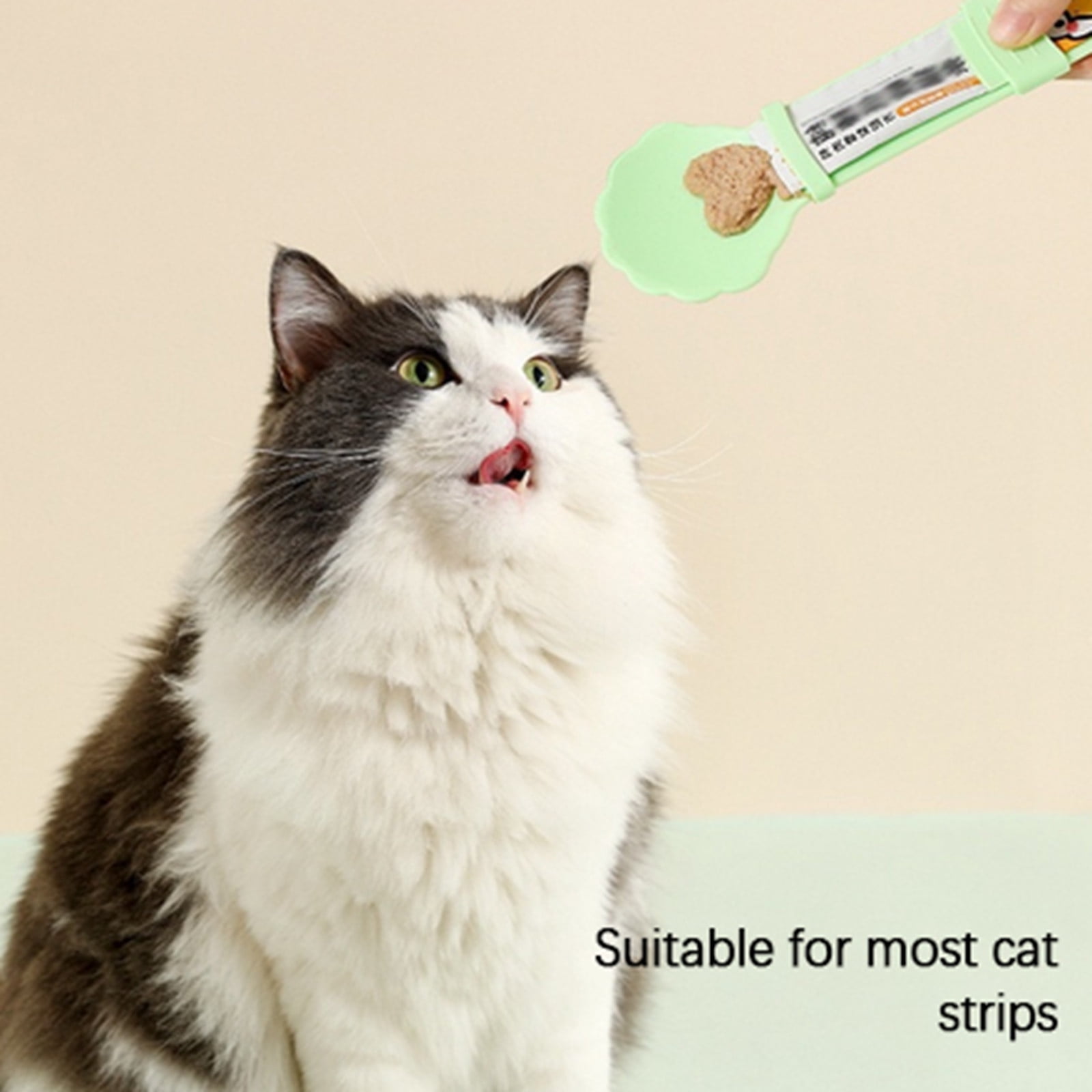 Flower Cat Bar Spoon Sliding Squeezing Cat Bar Artifact Can Feeding ...