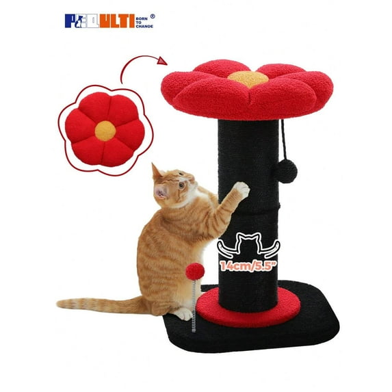 Flower Cat Scratching Post, Small Cat Tree, Tall Cat Scratcher For ...