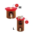 Flower Cat Tree 73cm for Indoor Cats - Small Tower with Large Condo & 2 ...
