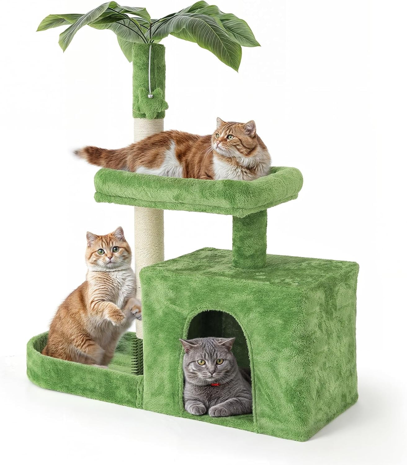Flower Cat Tree for Indoor Cats, Compact Cat Tower with Condo ...