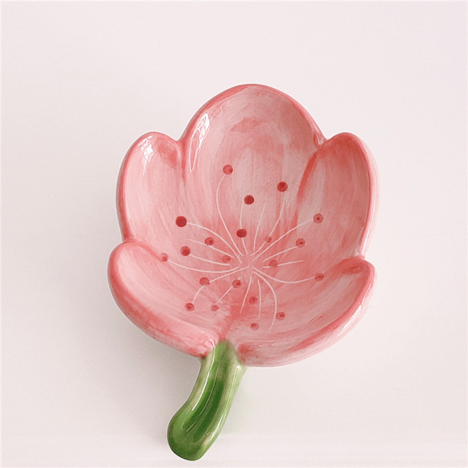 Flower Ceramic Soap Box Creative Hotel Toilet High End Drain Soap Plate ...