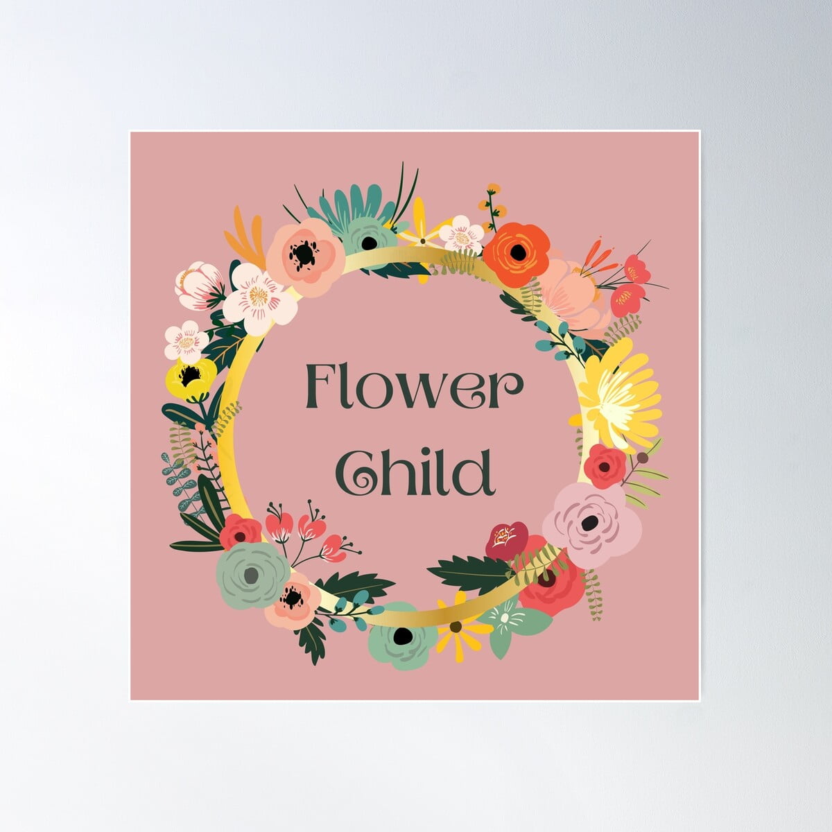 Flower Child Poster Wall Art, Modern Wall Decor For Living Room Bedroom ...